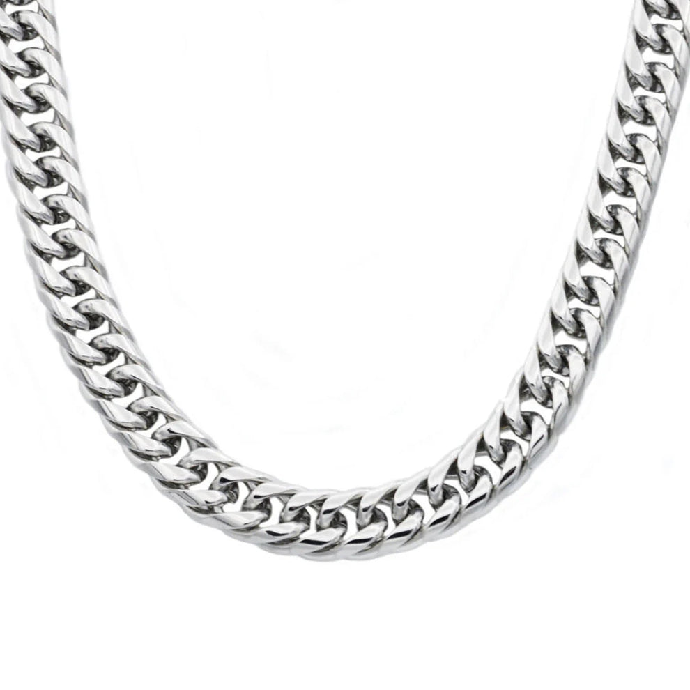 Mens Stainless Steel Double Cuban Link Chain Necklace – Freedom Street ...